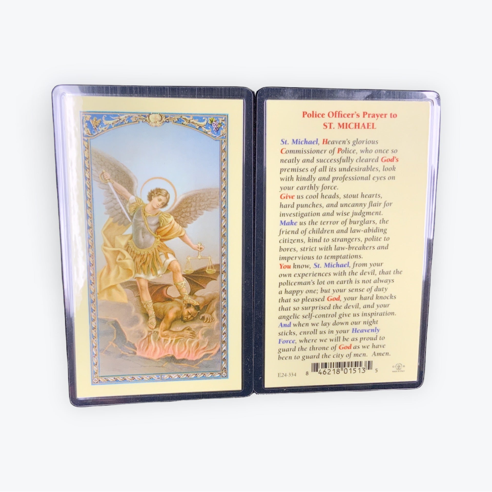 Police Officer's Prayer to St. Michael Holy Card | THE RELIGIOUS ART ...